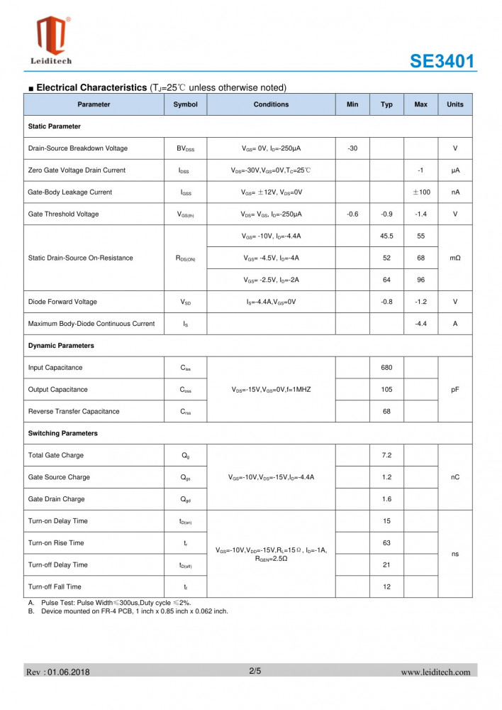 SE3401 datasheet page 2