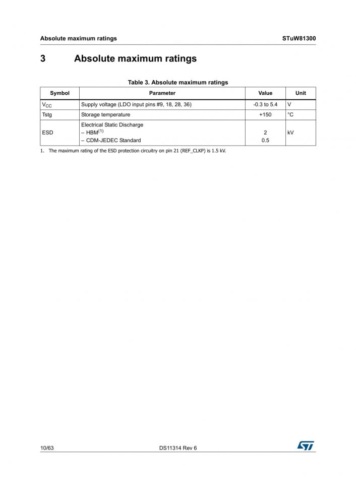 STUW81300TR datasheet page 10