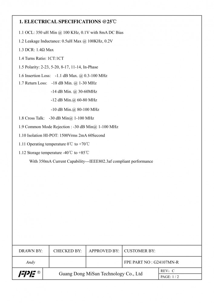 G24107MN-R datasheet page 1