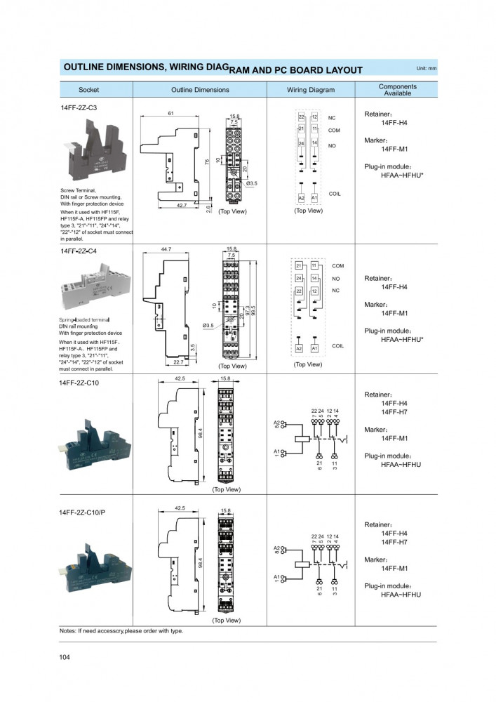 HF115F datasheet page 7