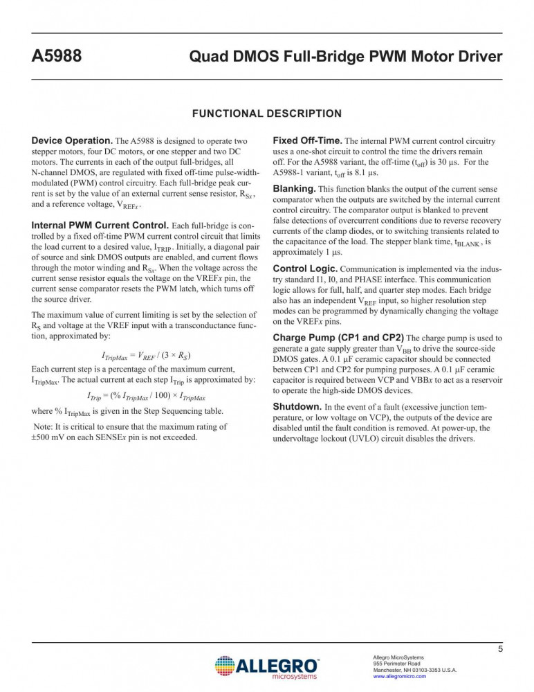 A5988 datasheet page 5