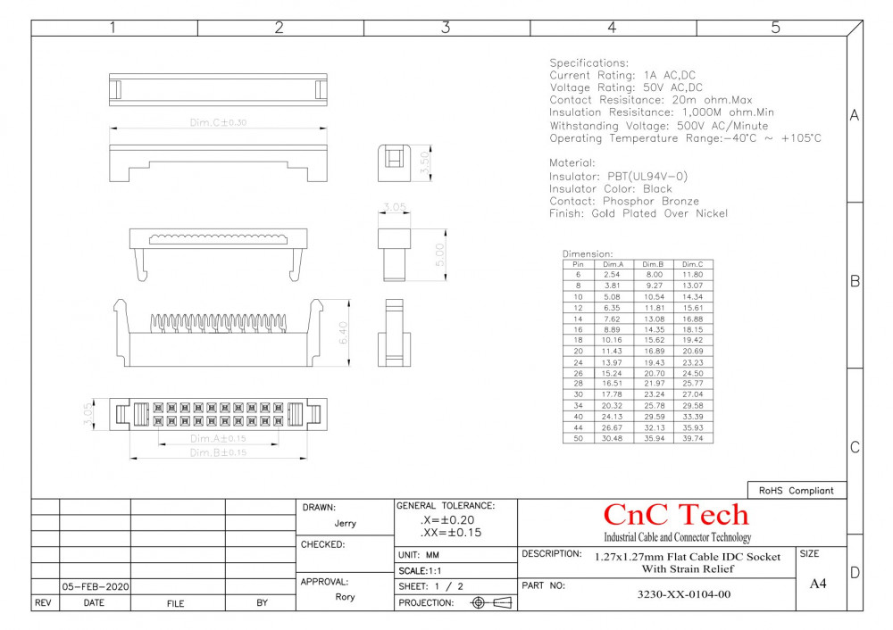 CNC Tech 3230-26-0104-00 technical drawing