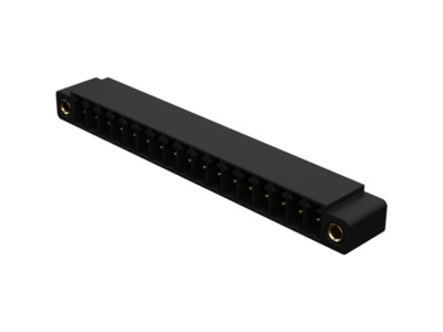 3.50mm Pitch Eurostyle Right-Angle PCB Header, with Threaded Retention Inserts, Gold (Au) Plated, Black, 17 Circuits for sale