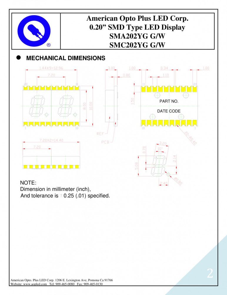 SMC202YG technical document page 2