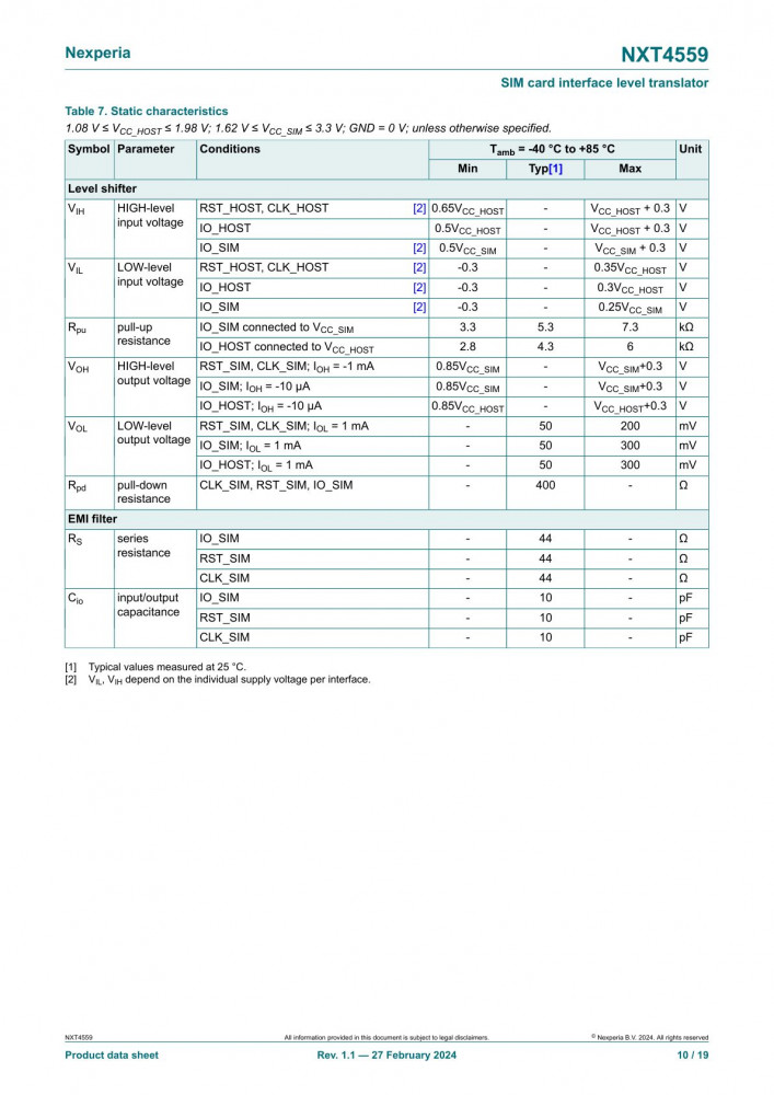 NXT4559UPZ datasheet page 10