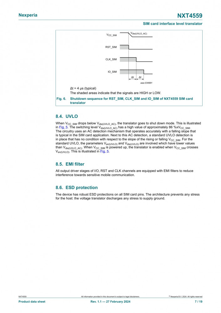 NXT4559UPZ datasheet page 7