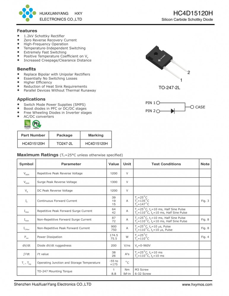 HC4D15120H datasheet page 1