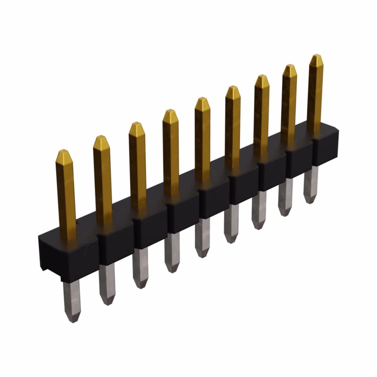 2.00mm Pitch Milli-Grid Header, Vertical, Through Hole, Breakaway, 9 Circuits, 0.50µm Gold (Au) Plating, Mating Pin Length 4.00mm, Tail Length 2.70mm, Lead-Free for sale