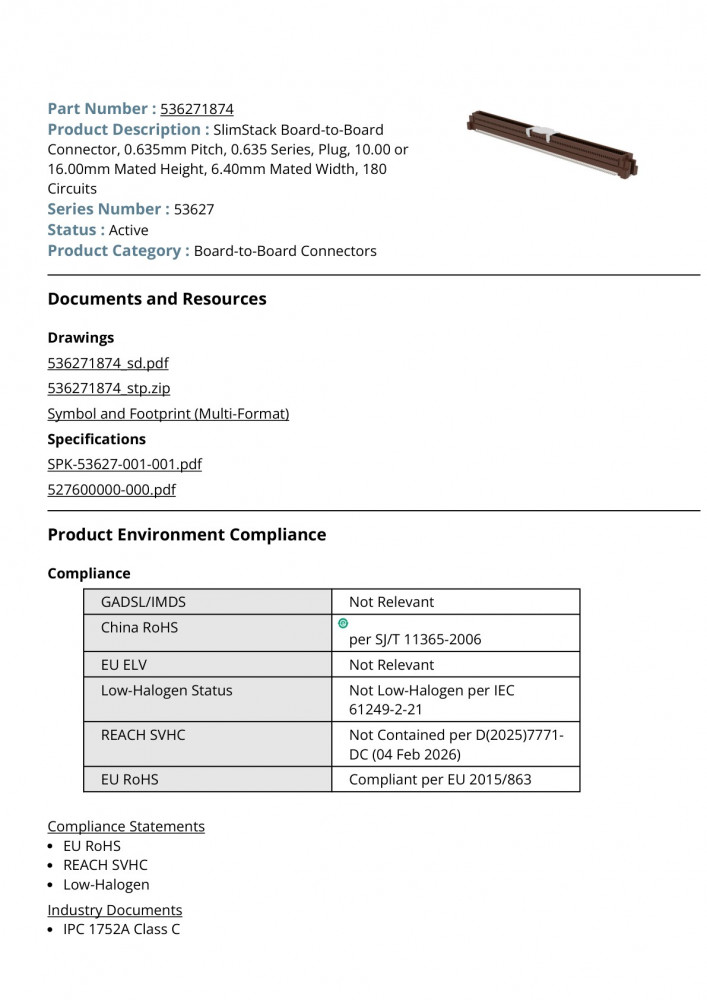 Product document page 1