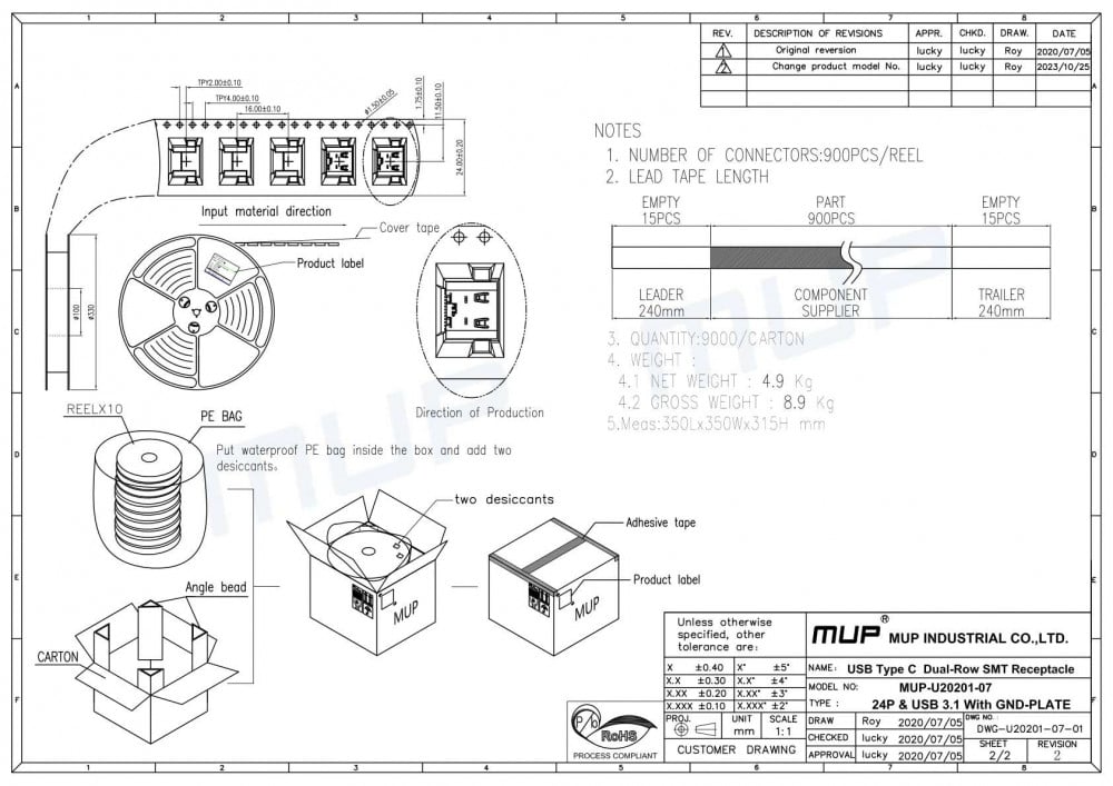 MUP U20201-07 technical drawing page 2