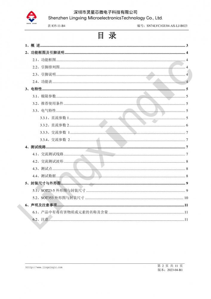 SN74LVC1GU04 datasheet page 2