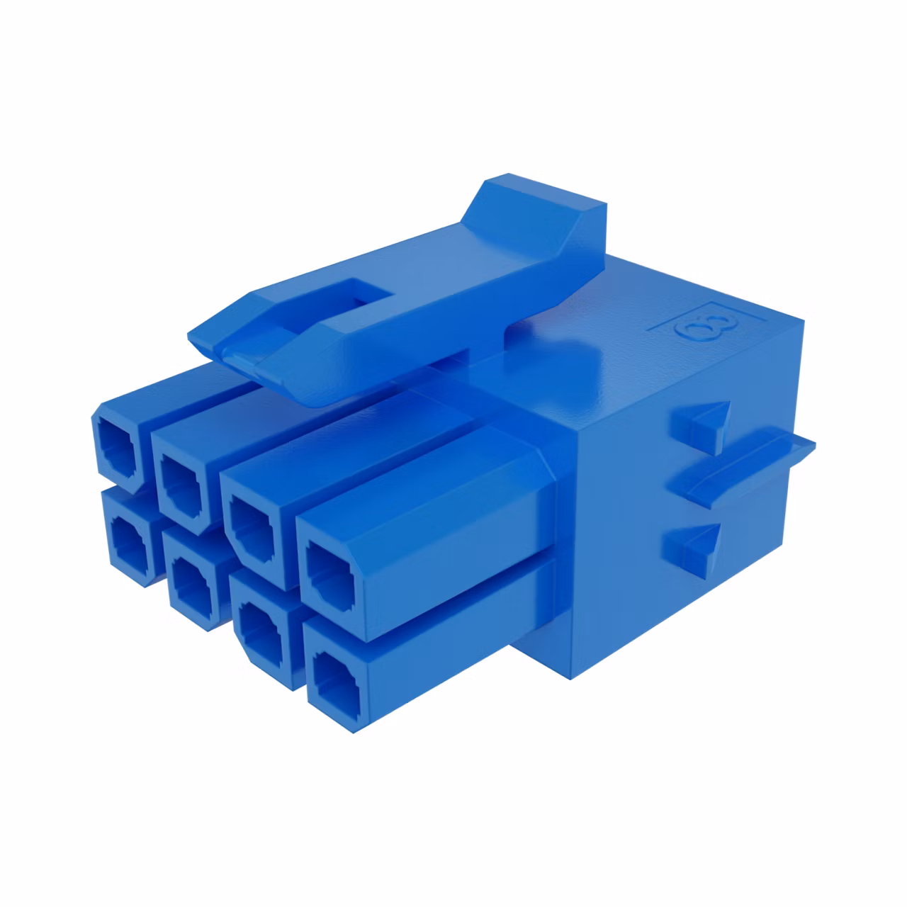 Micro-Fit+ Versa Color Receptacle Housing, Dual Row, 8 Circuits, UL 94V-0, Glow-Wire Capable, Blue for sale