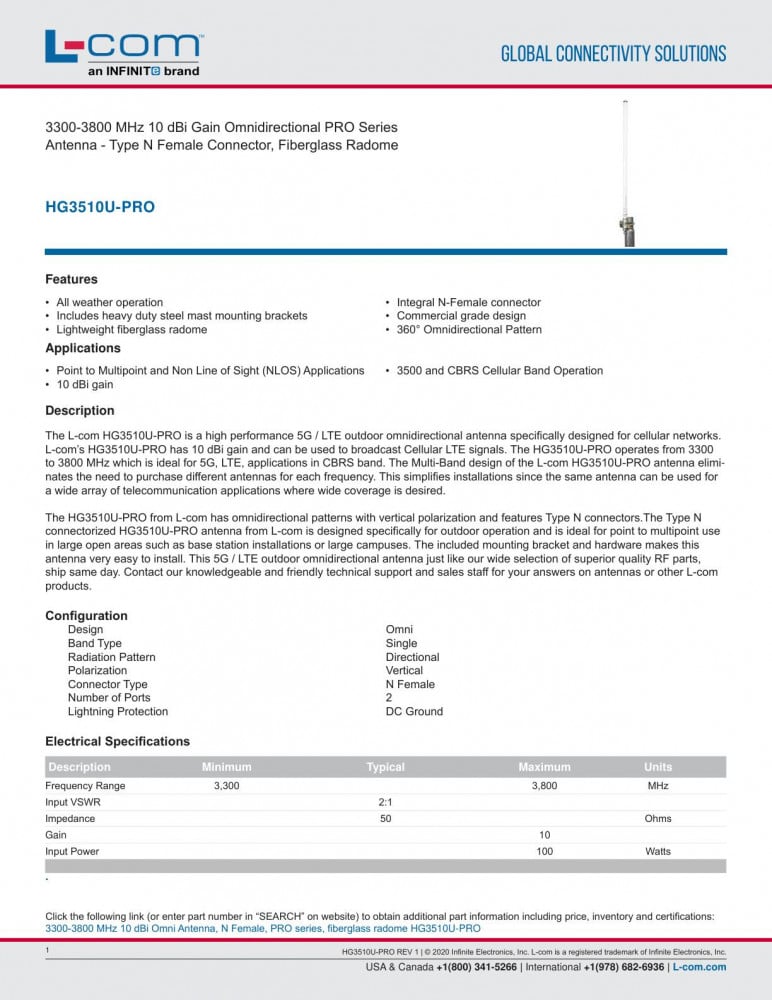 HG3510U-PRO technical document page 1