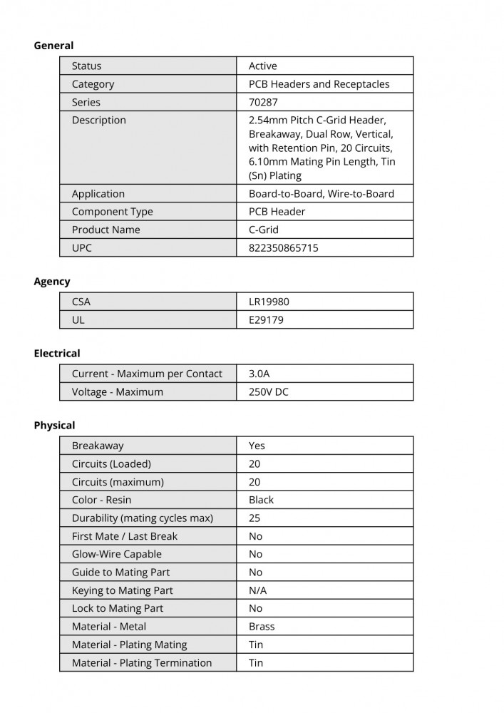 MOLEX 702871008 technical document page 2
