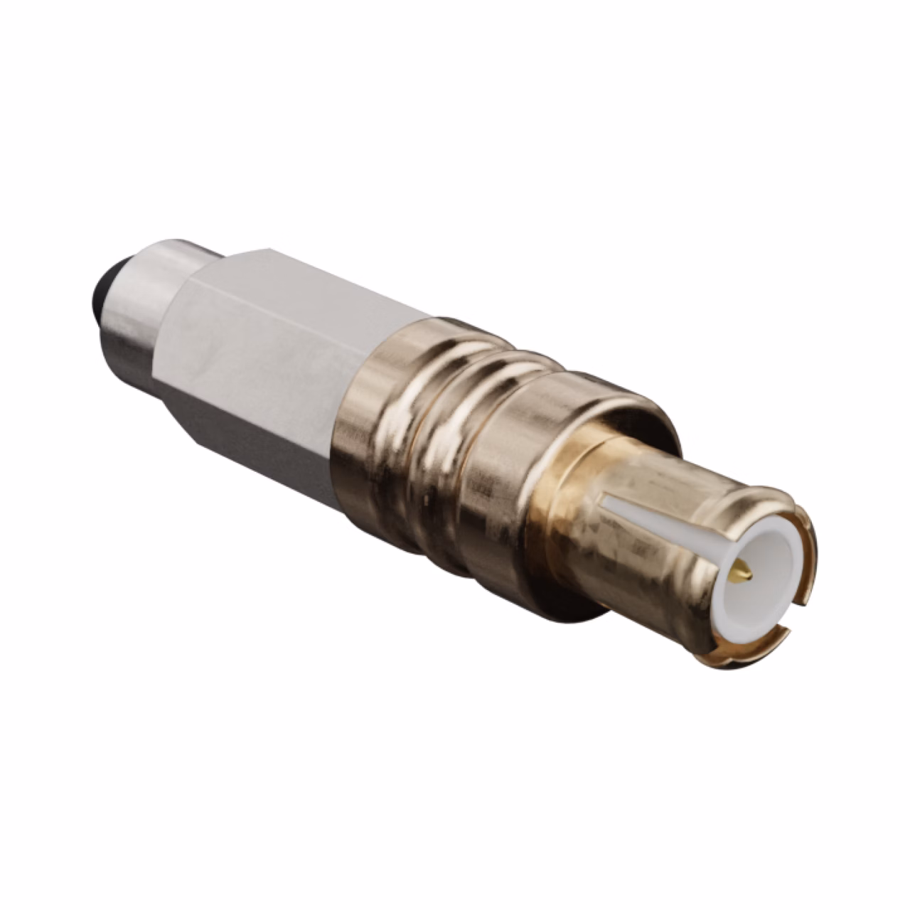 MCX Plug, Straight, Crimp, RG-174, RG-188 and RG-316 Cable, Die Cast Body, Nickel (Ni) Plated, One Piece Per Bag, 50 Ohms for sale