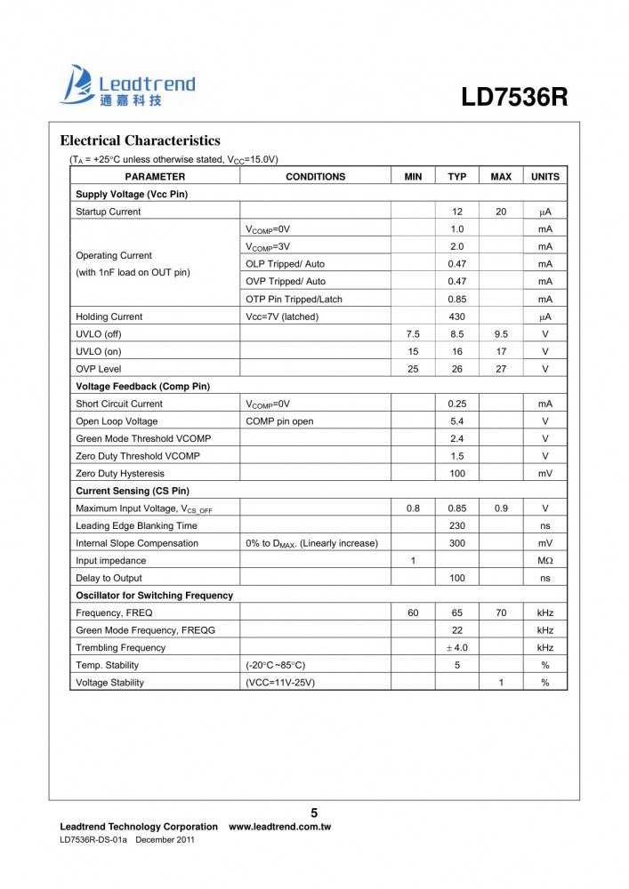 LD7536R datasheet page 5