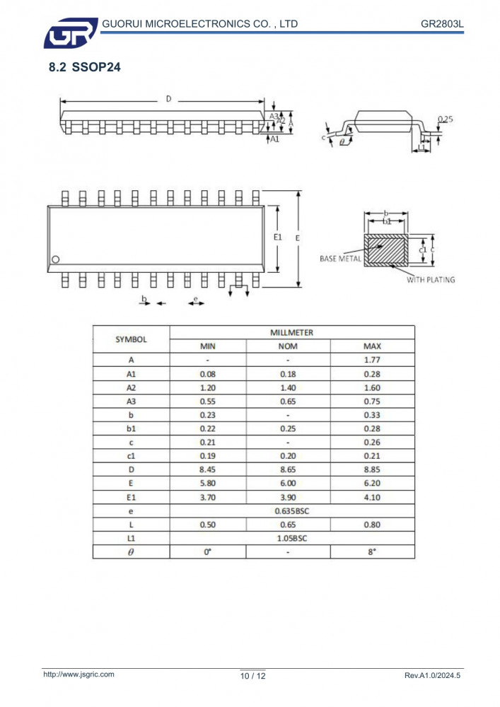 GR2803L datasheet page 10