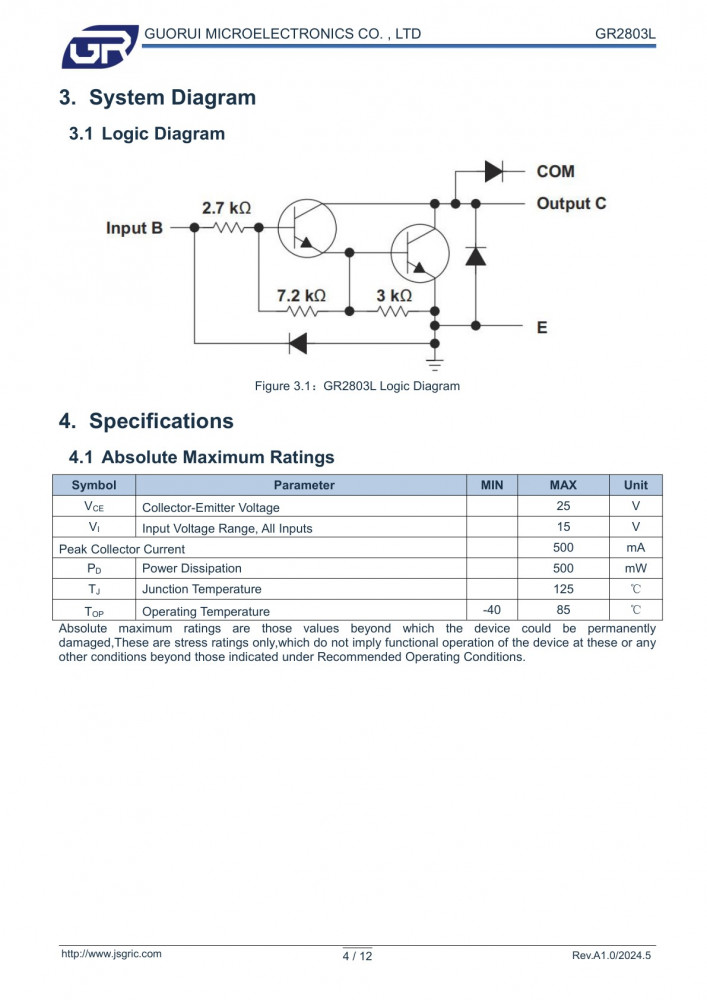 GR2803L datasheet page 4
