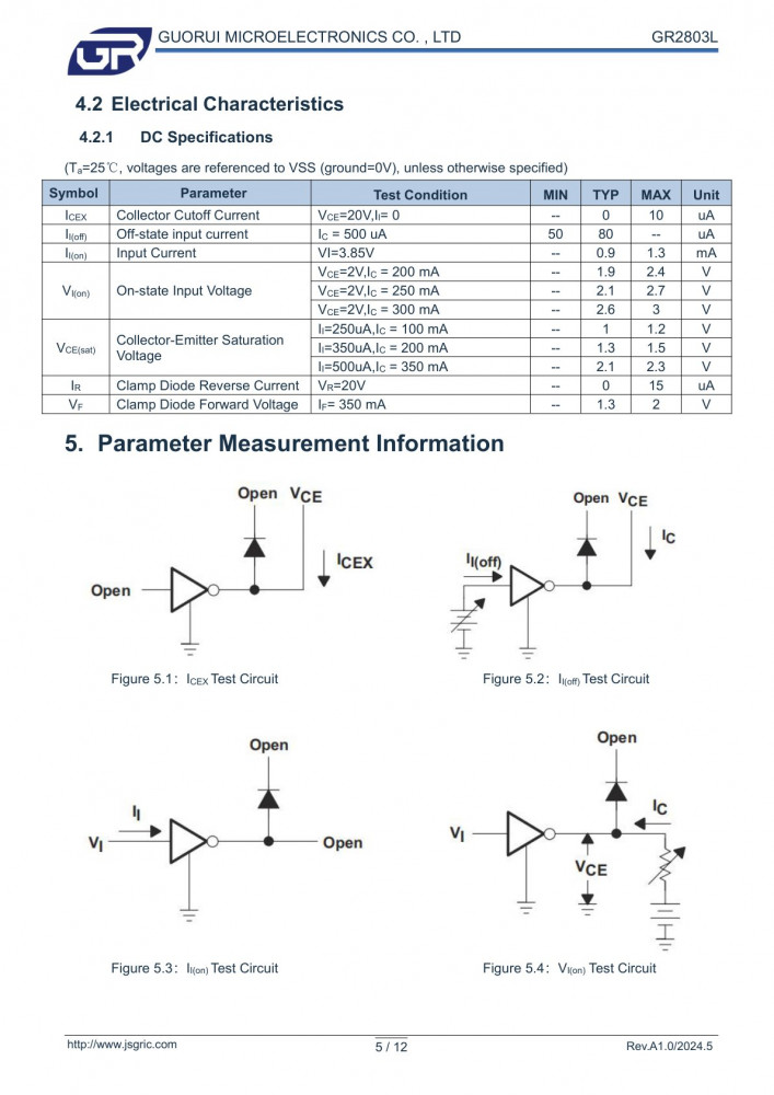 GR2803L datasheet page 5