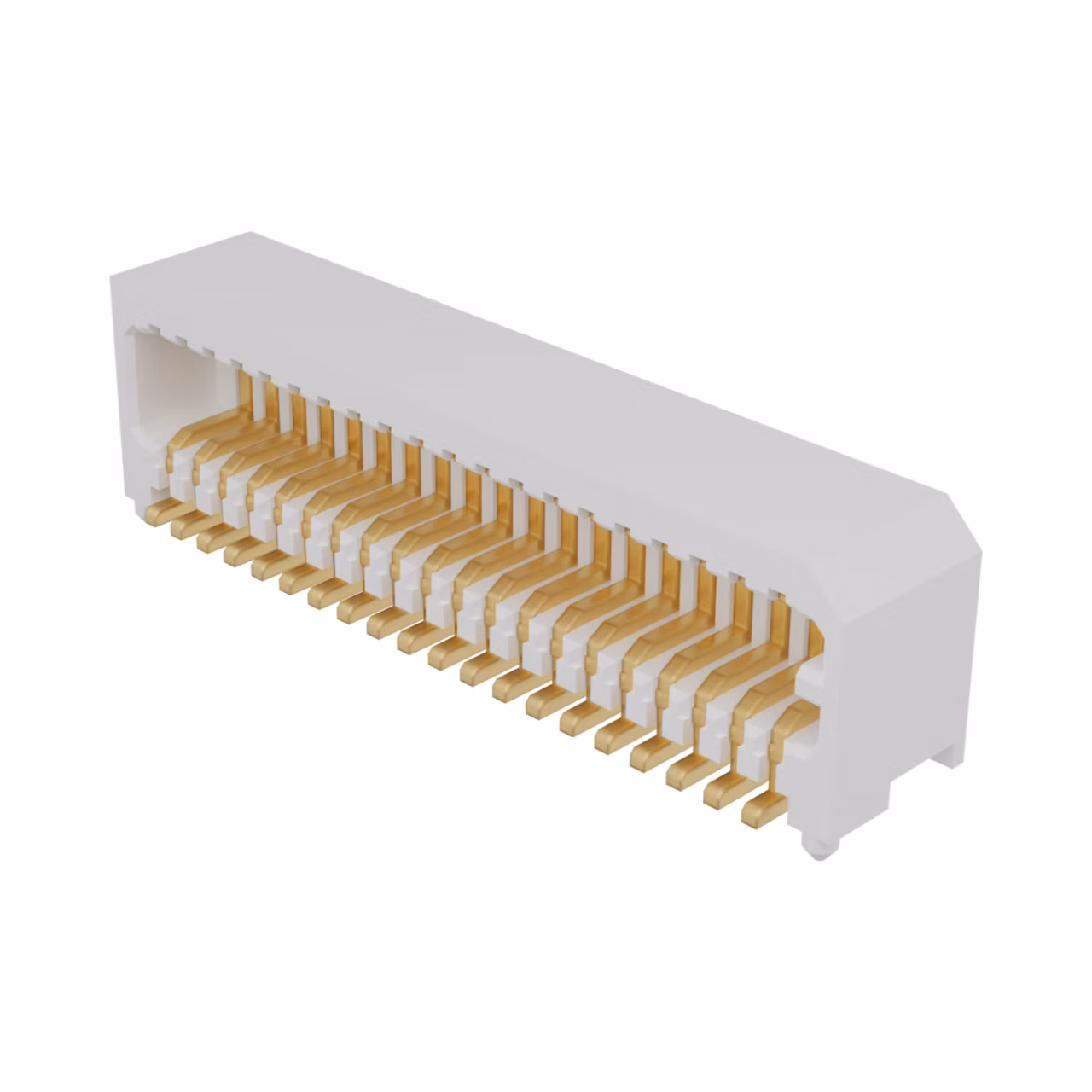 SlimStack Board-to-Board Connector, 0.80mm Pitch, Plug, 5.65mm Mated Height, 40 Circuits, Right-Angle, with Boss, Gold Plating for sale