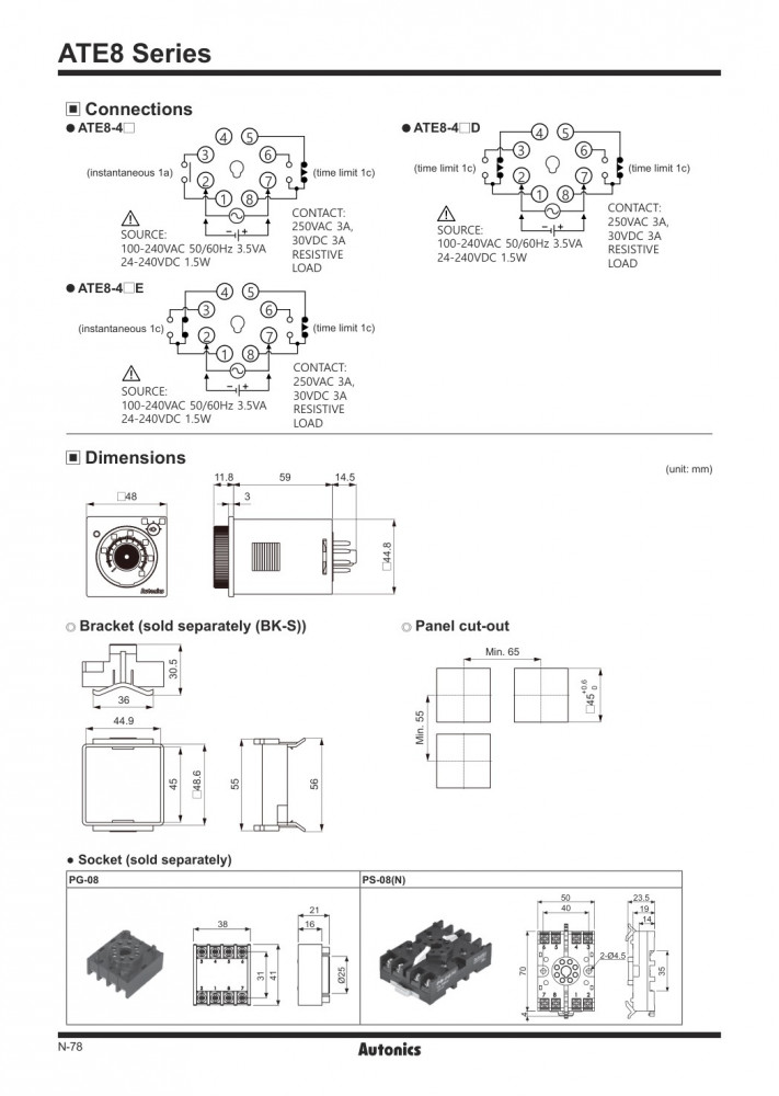 ATE8 Series technical document page 2
