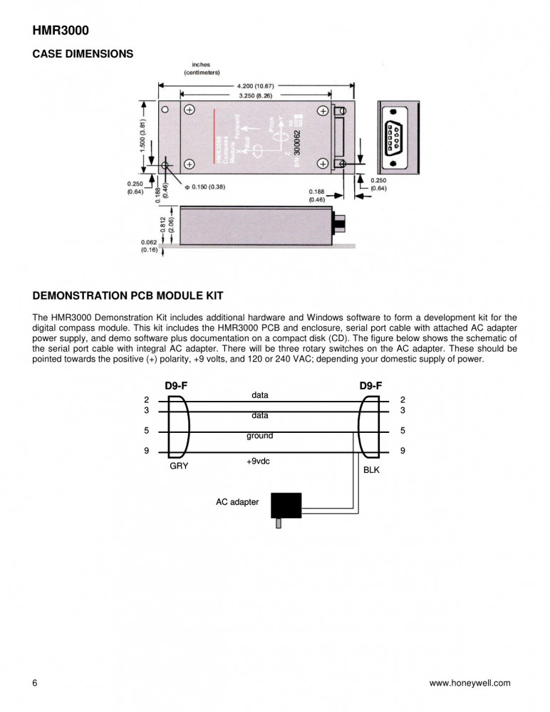 HMR3000 technical document page 6