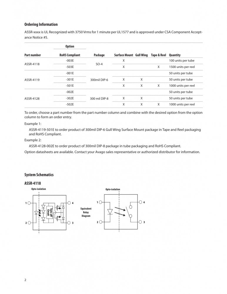 ASSR-4118-003E datasheet page 2