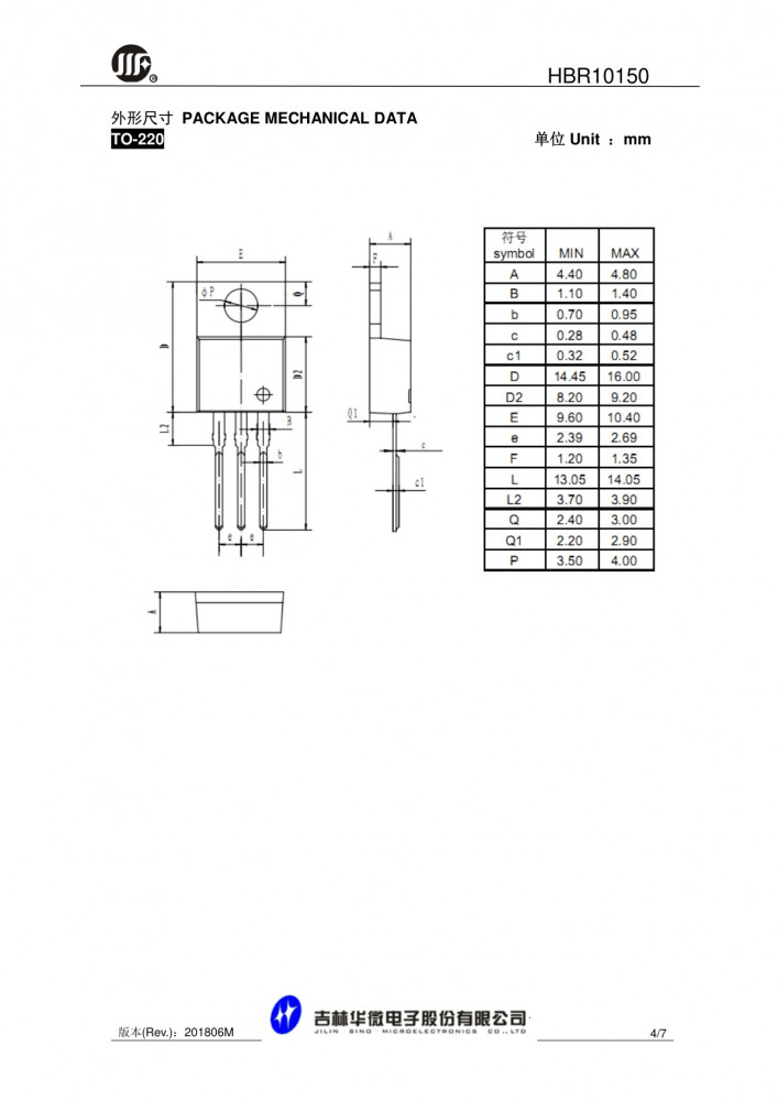 HBR10150 datasheet page 4
