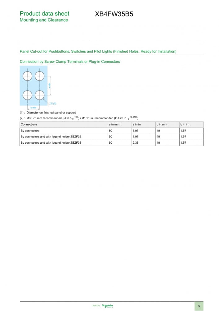 XB4FW35B5 technical document page 5