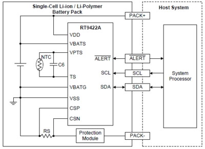 RT9426A - System Side Single Cell Fuel Gauge