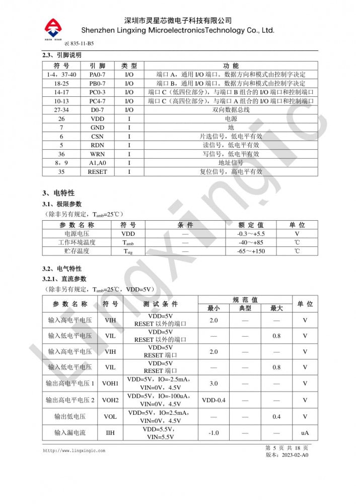 82C55AC-2(LX) datasheet page 5