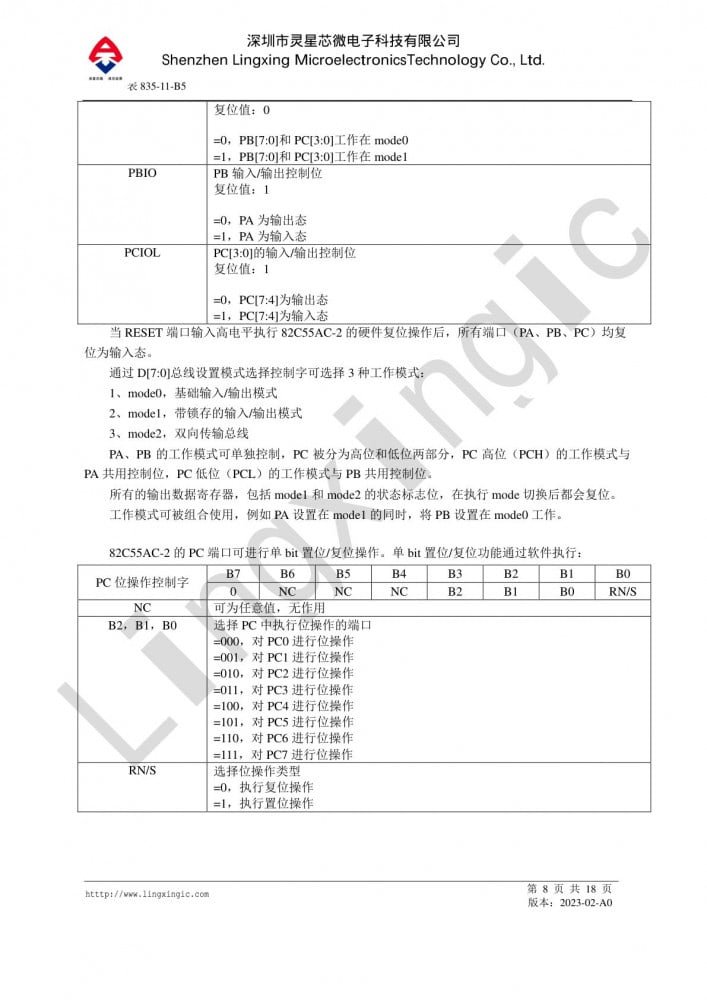 82C55AC-2(LX) datasheet page 8