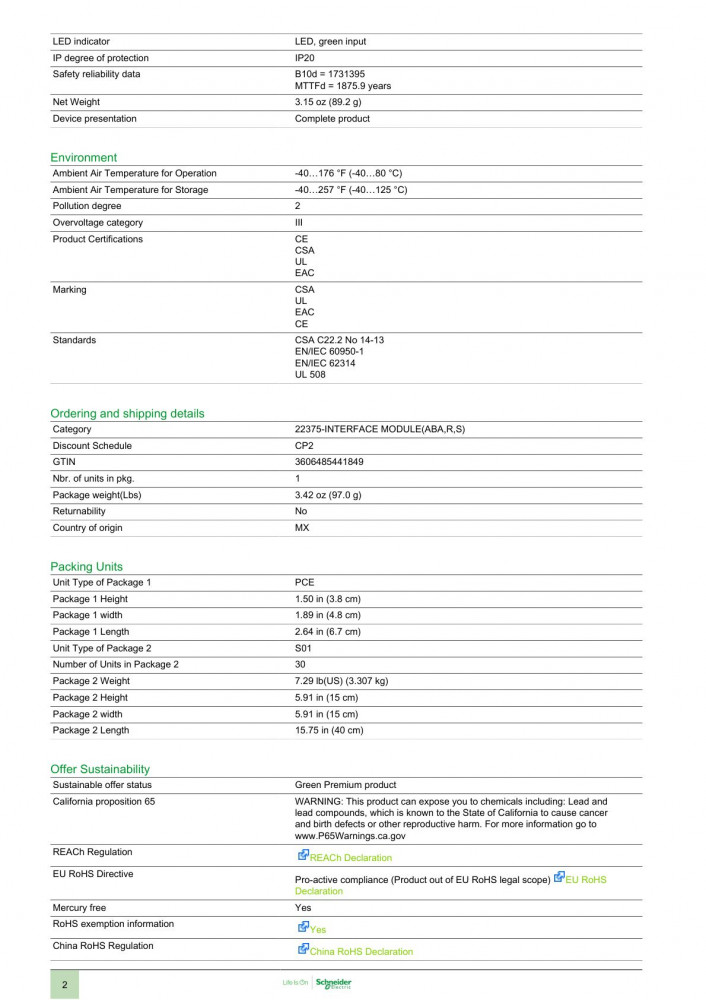 SSP1A110BD technical document page 2
