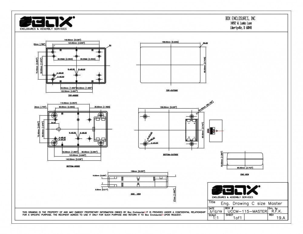 UCCM-115 engineering drawing visual