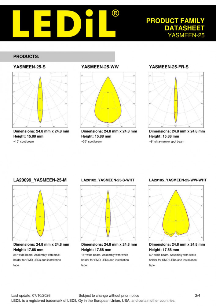 YASMEEN-25-M-WHT technical document preview, page 2