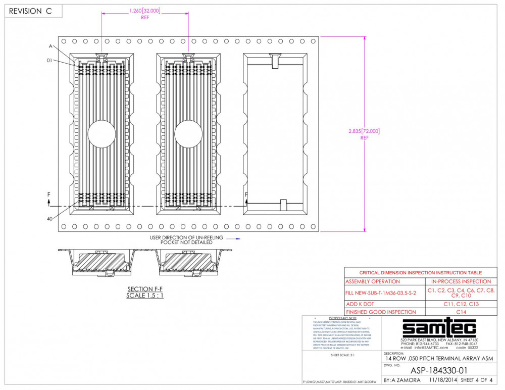 Samtec ASP-184330-01 technical drawing page 4