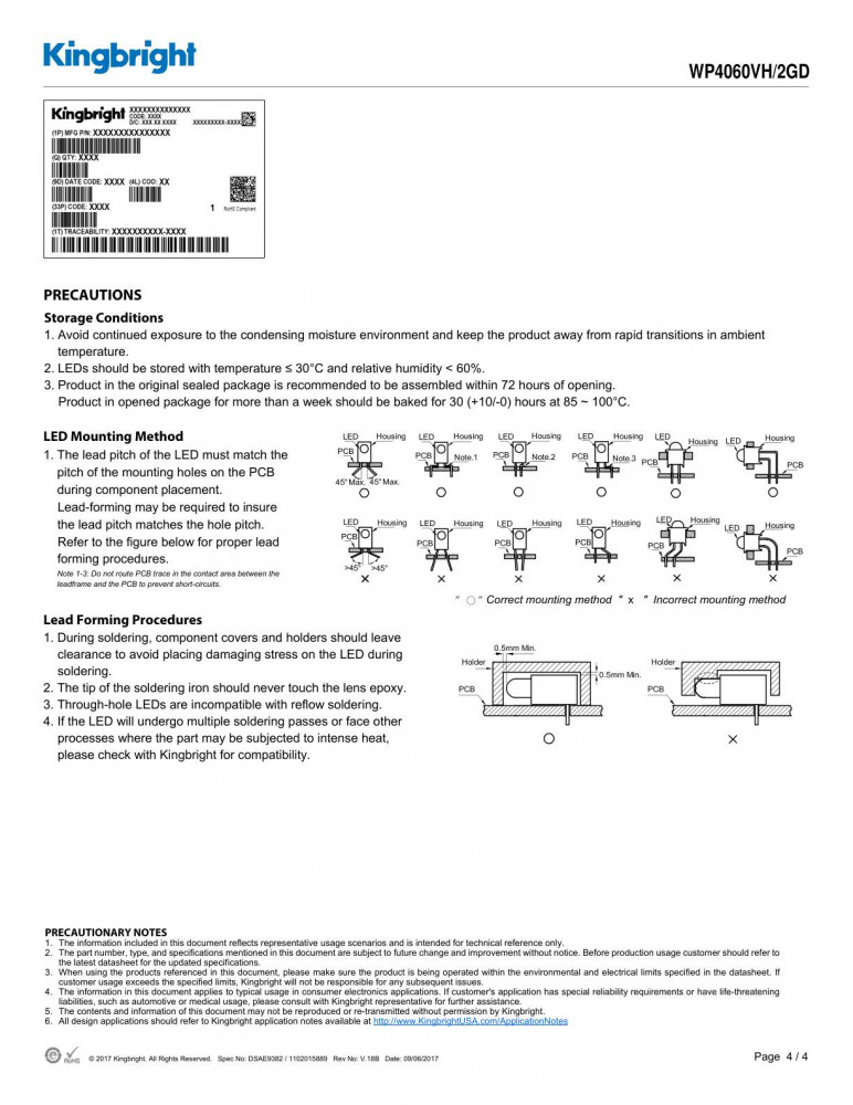 WP4060VH/2GD technical document page 4
