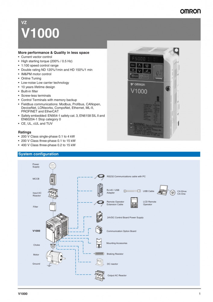 V1000 documentation page 1