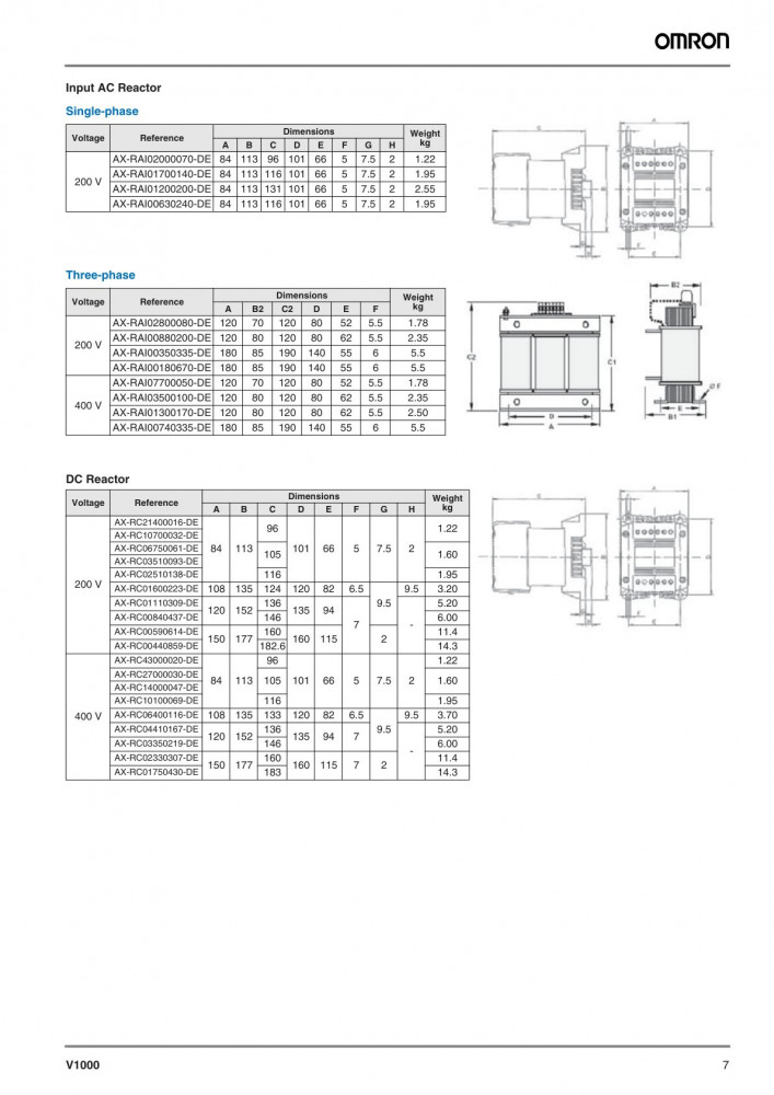 V1000 documentation page 7