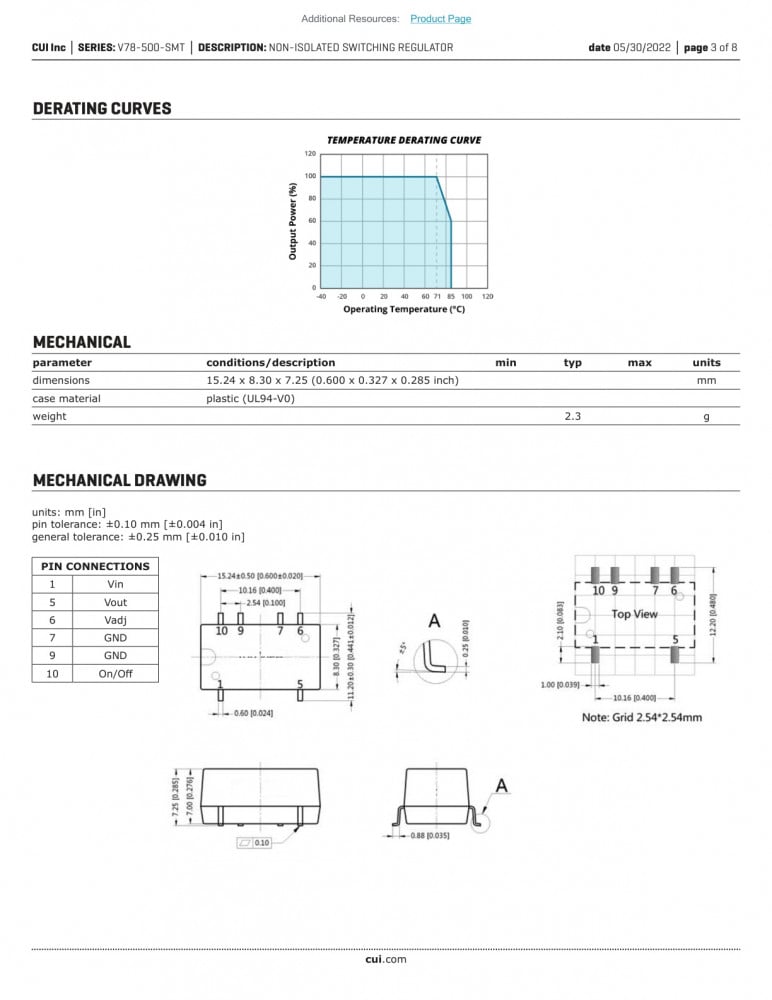 V7812-500-SMT datasheet page 3