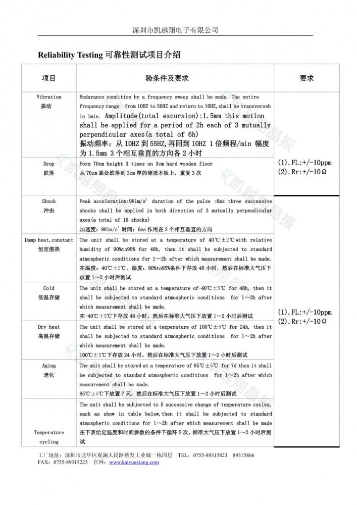 KYX K2C320001610 specification page 4