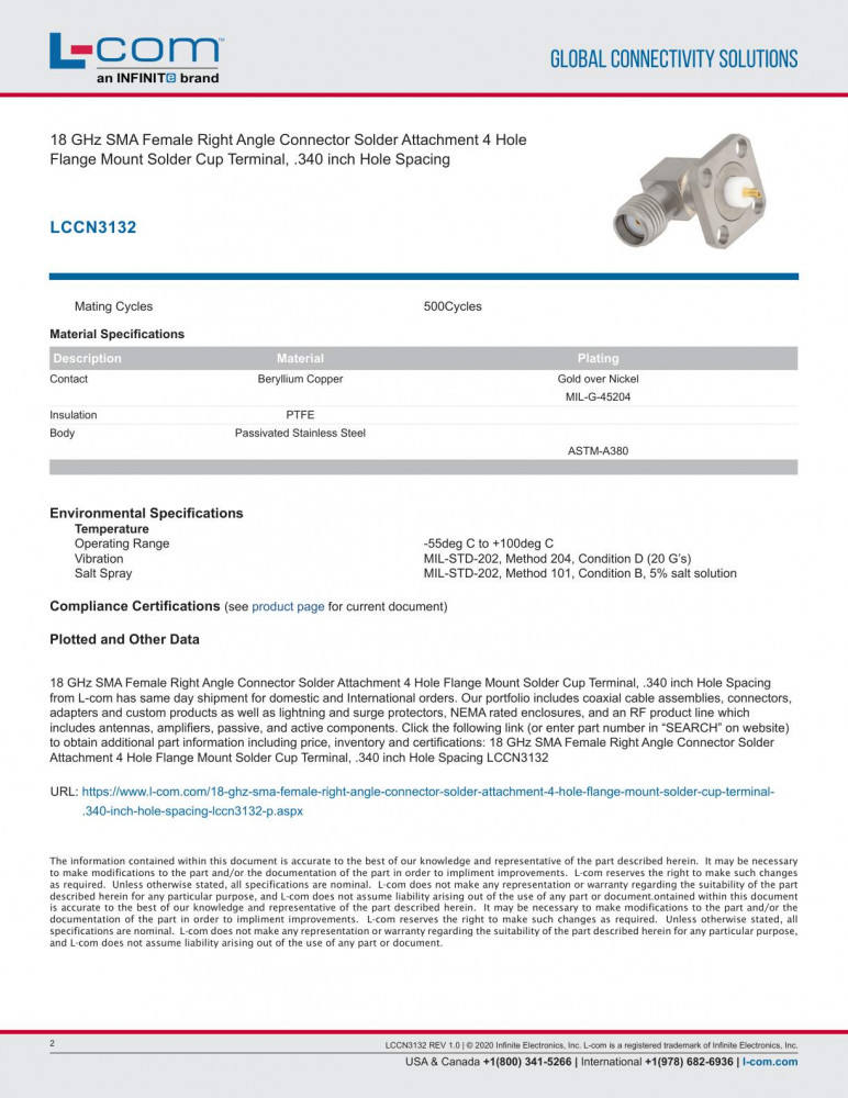 L-com LCCN3132 datasheet page 2