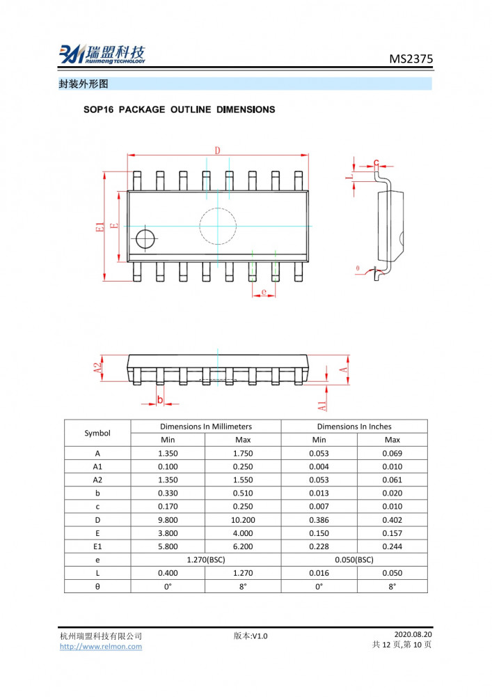 MS2375 datasheet page 10
