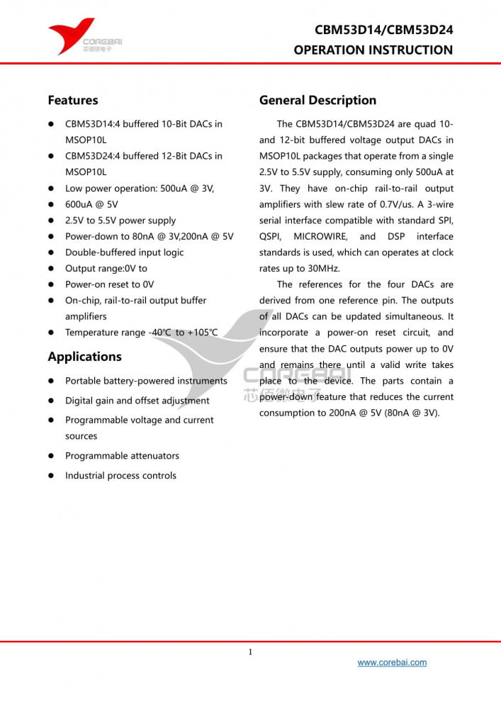 CBM53D24BQF datasheet page 1