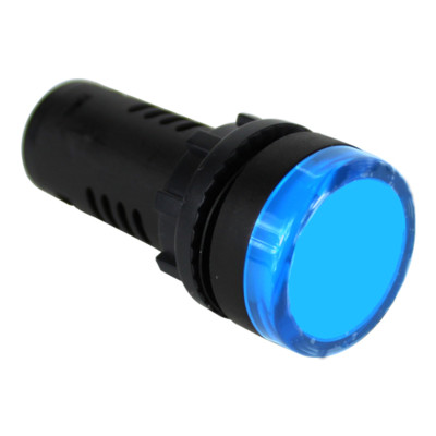 LED Panel Mount Indicator Blue 22mm Round 12V Screw Block IP65 for sale