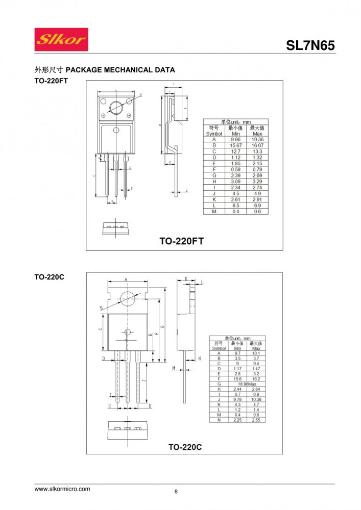 SL7N65F datasheet page 8