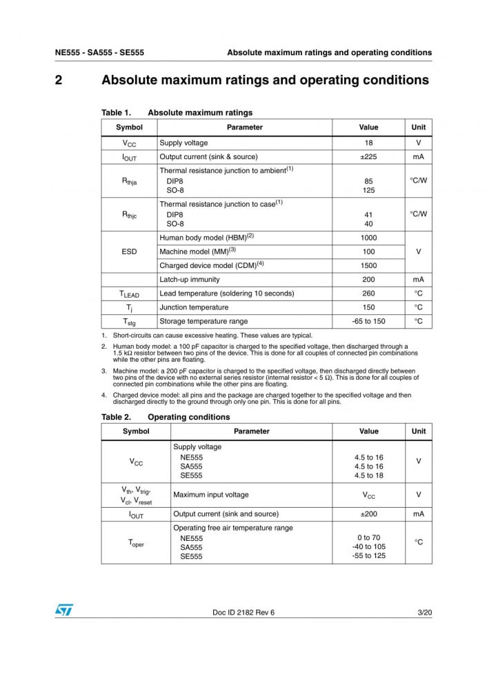 NE555N datasheet page 3
