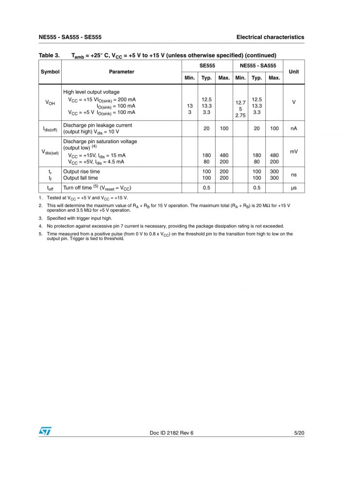 NE555N datasheet page 5