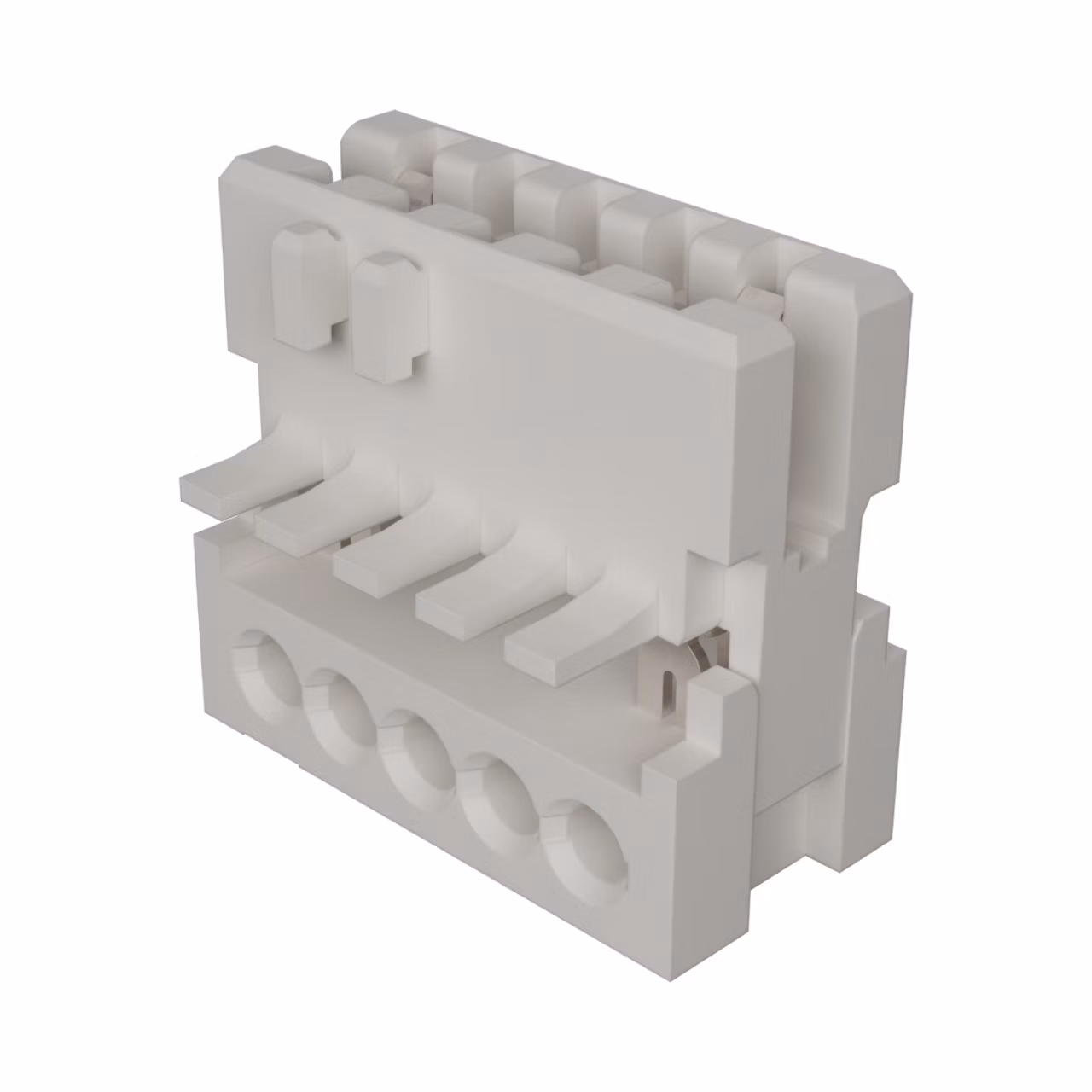 Appli-Mate RAST 2.5 Female Connector, 2.50mm Pitch, 5 Circuits, Positions A, D, E & F Removed, Open Endwalls, Circuits 2, 3 & 4 Voided for sale