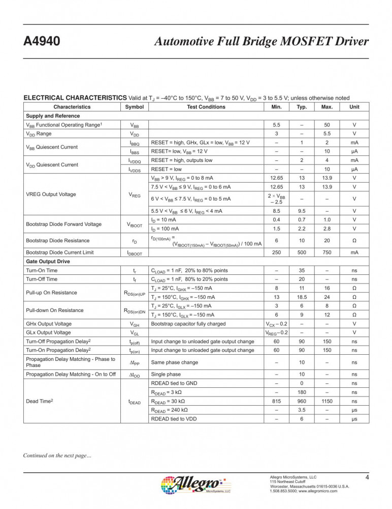 A4940 datasheet page 4